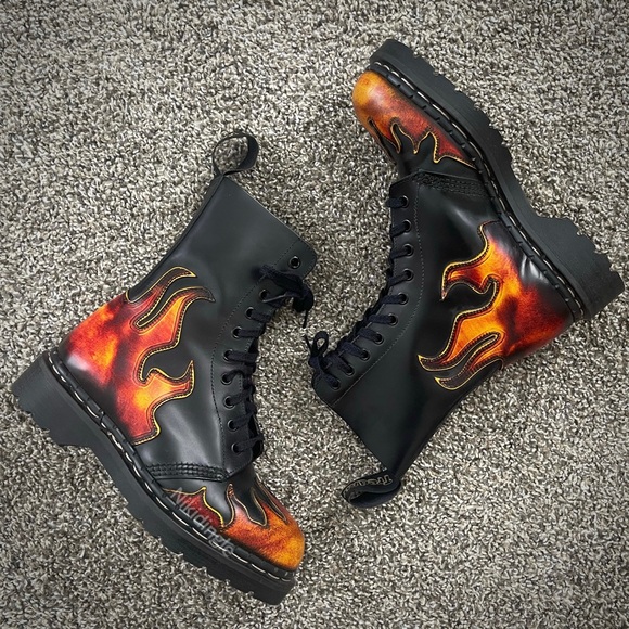 Tredair | Shoes | New Tredair Made In England Flame Fire Combat Boots ...